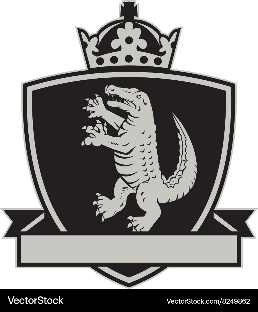 Retro Gator Crest Royalty Free Vector Image - VectorStock