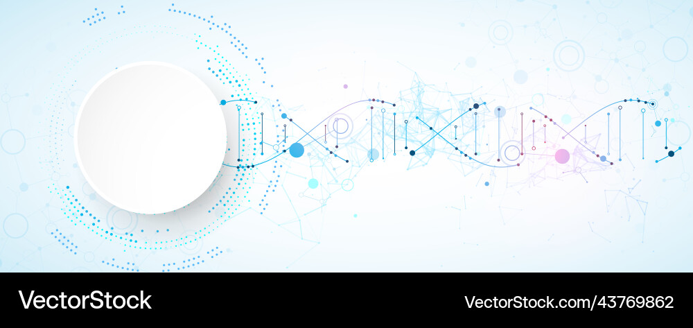 Science template wallpaper or banner with a dna Vector Image