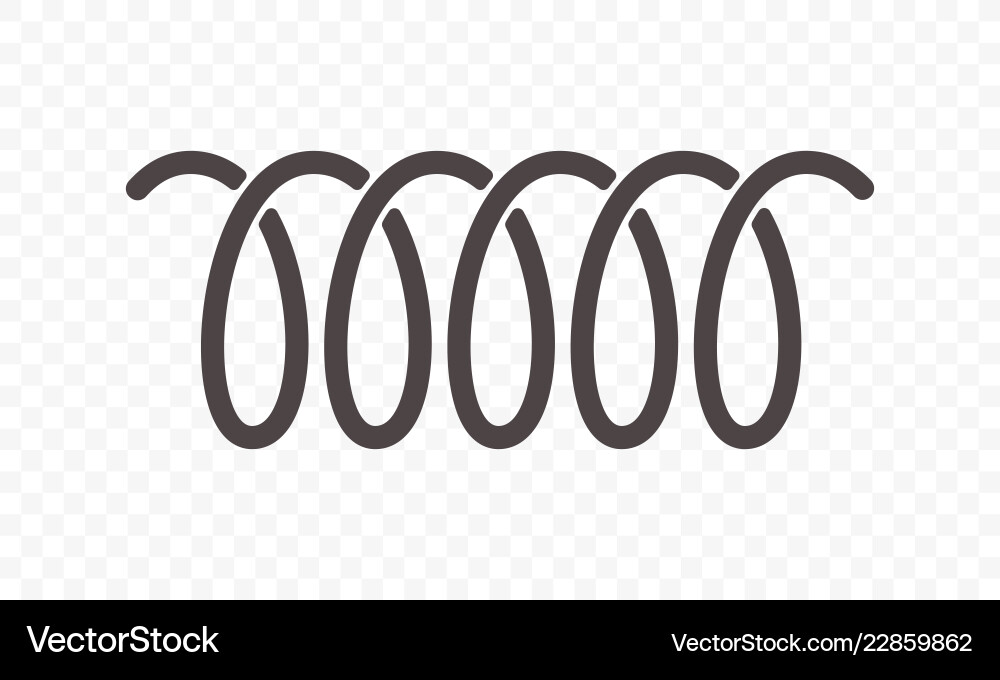 Spiral spring or swirl line icon Royalty Free Vector Image