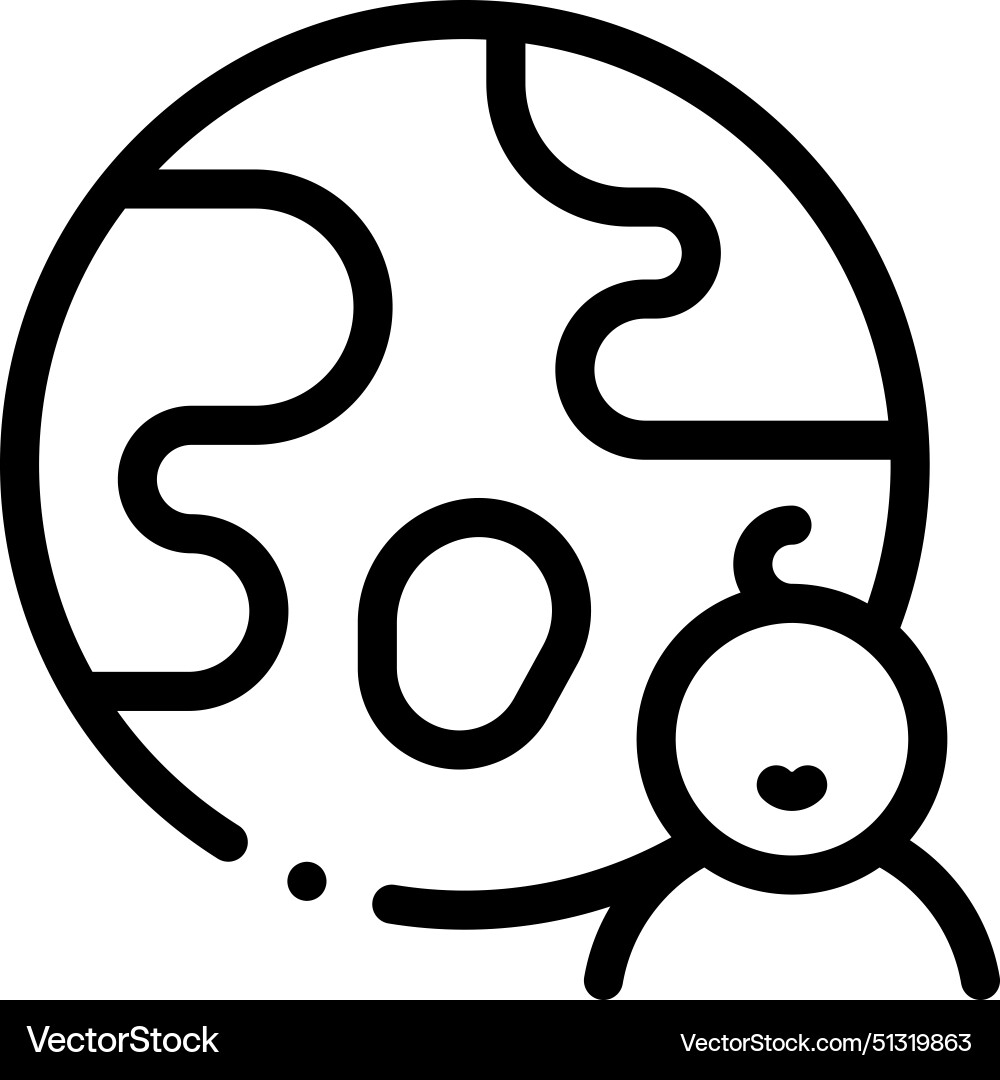 Adoption icon thin linear style design isolated Vector Image