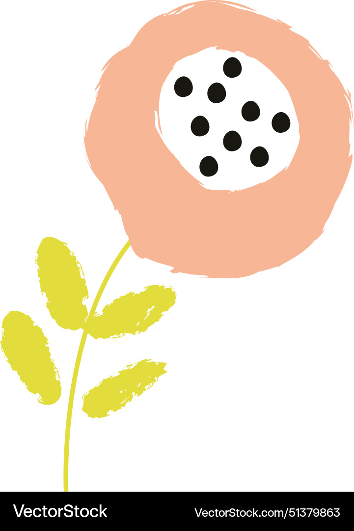 Flower scribble sketch Royalty Free Vector Image