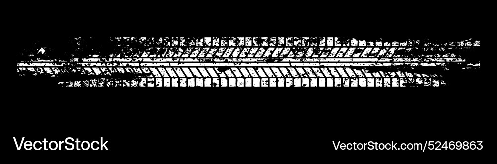 Grunge tire track wheel braking marks white Vector Image