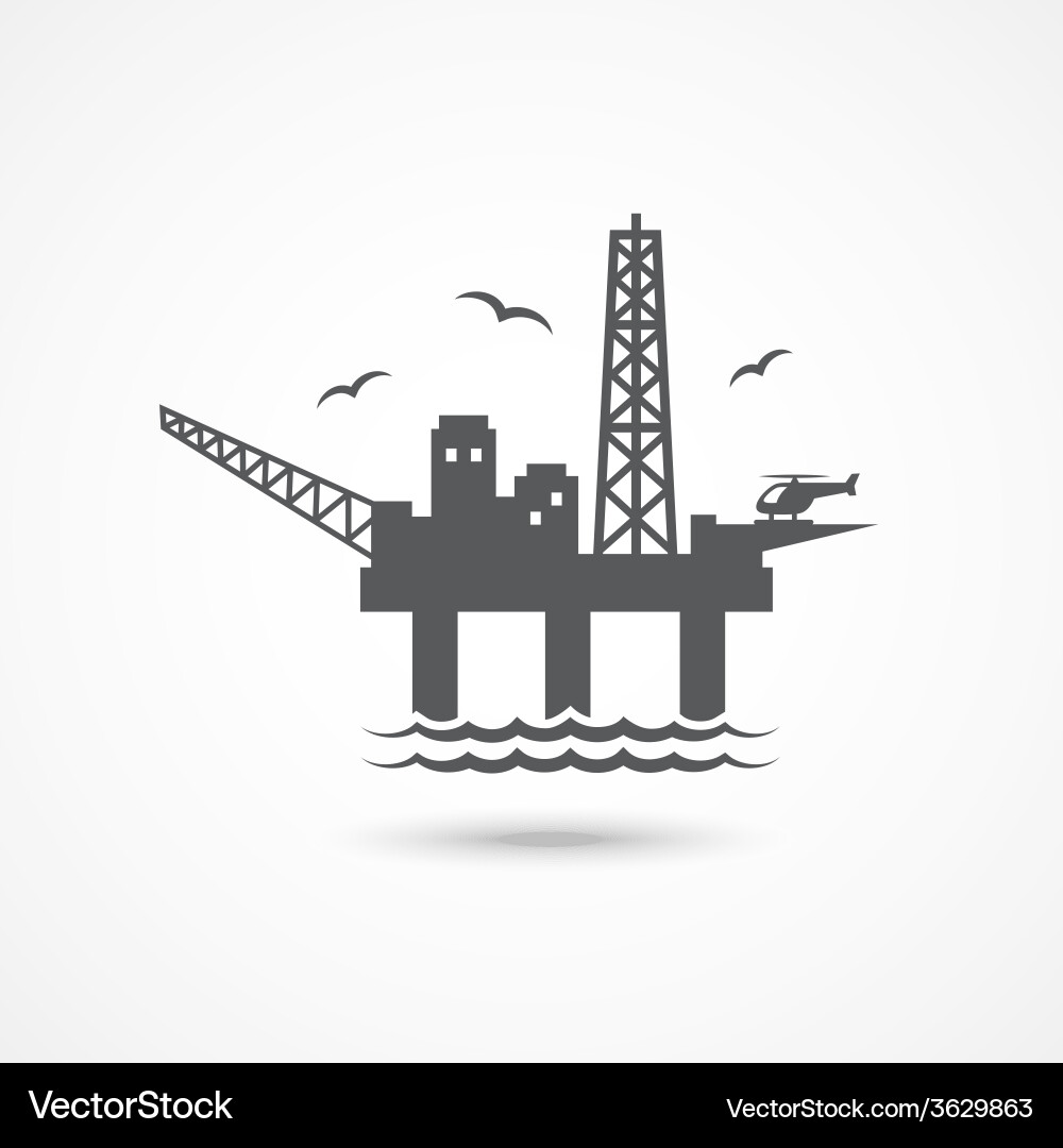 Oil platform icon Royalty Free Vector Image - VectorStock