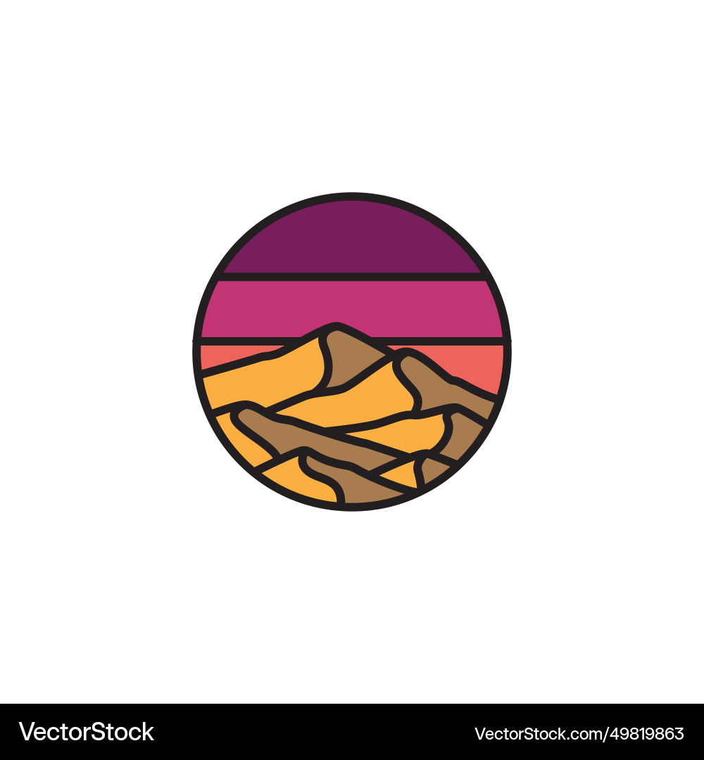 Outdoor explore holiday icon logo design Vector Image