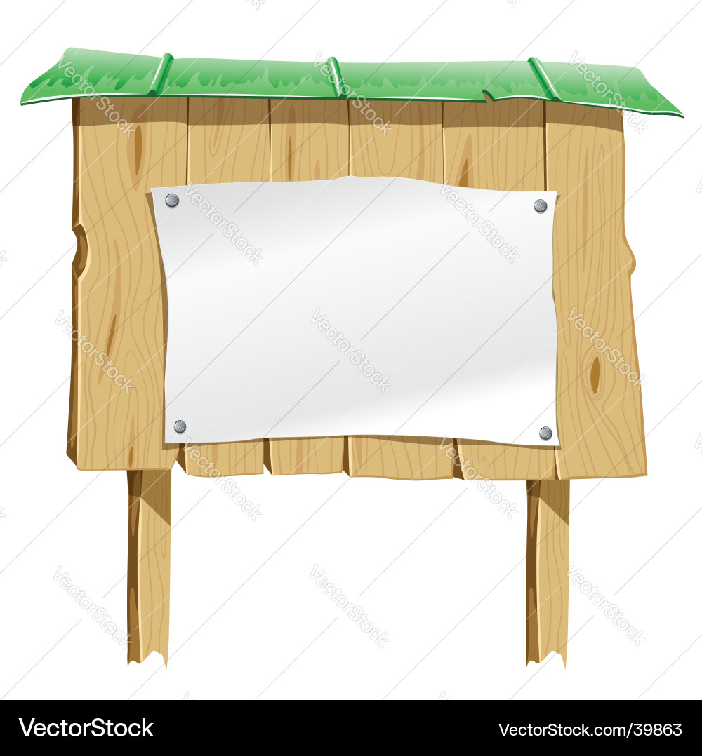 Wooden blank board Royalty Free Vector Image - VectorStock