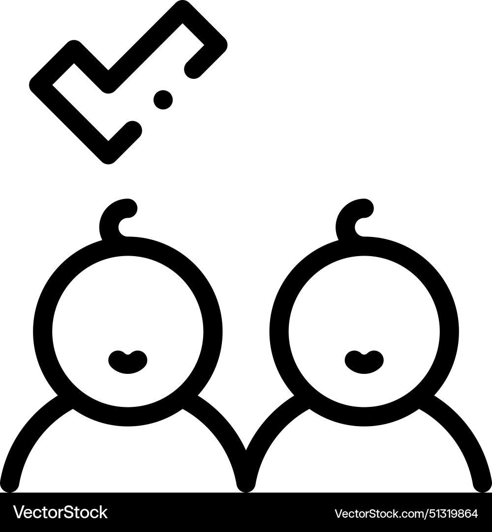 Adoption icon thin linear style design isolated Vector Image