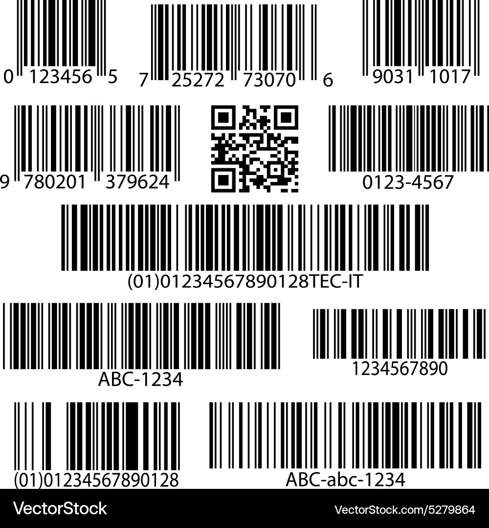 Barcodes set Royalty Free Vector Image - VectorStock