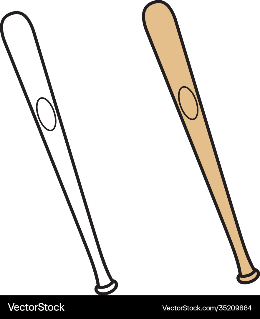 Baseball bat Royalty Free Vector Image - VectorStock