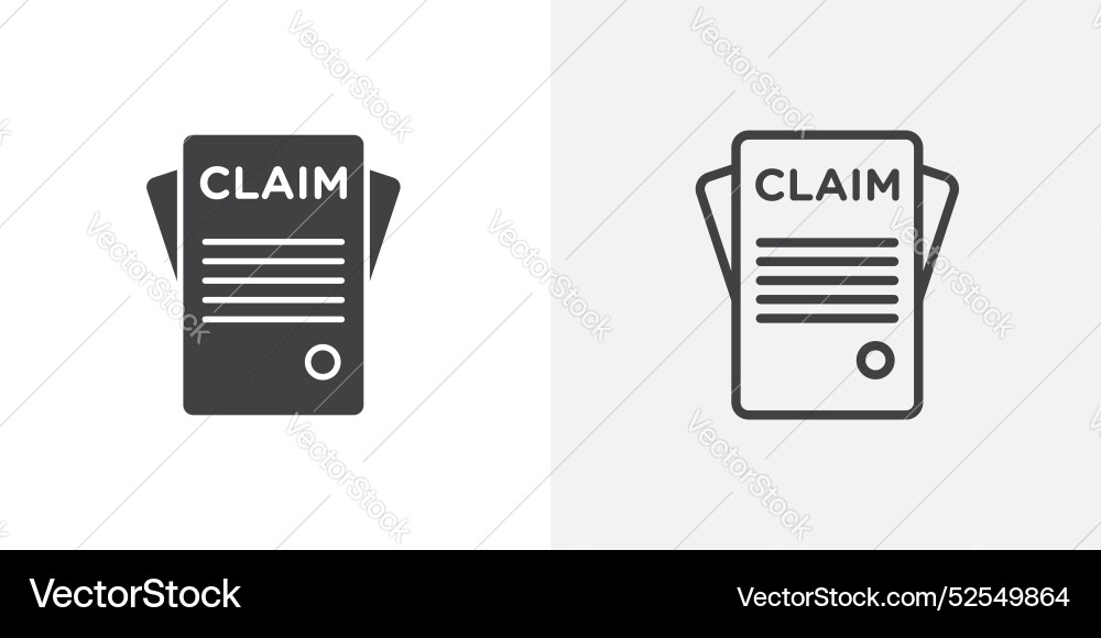 Claims thin line icon set Royalty Free Vector Image