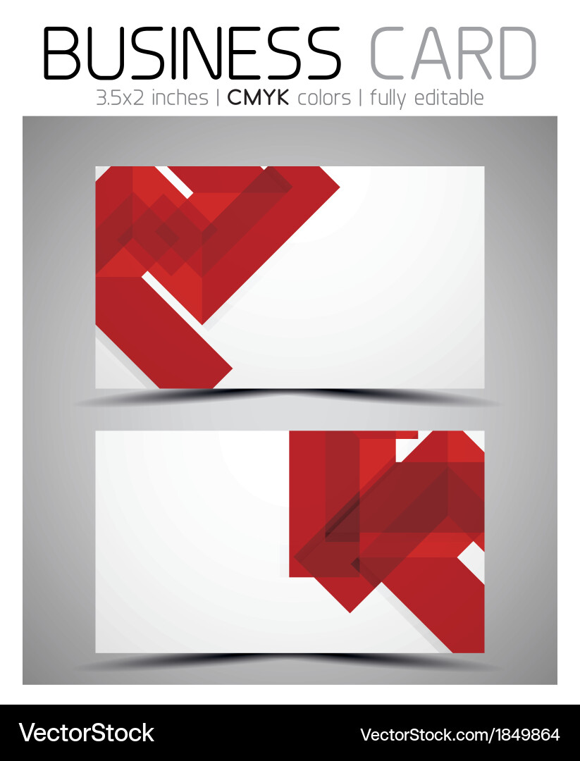 Cmyk business card design template Royalty Free Vector Image