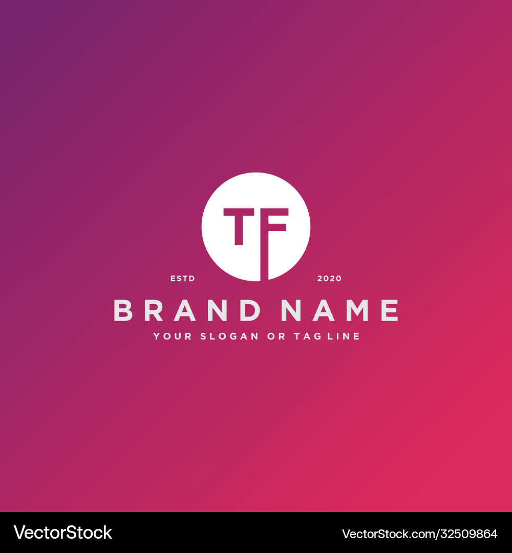 Letter tf logo design Royalty Free Vector Image