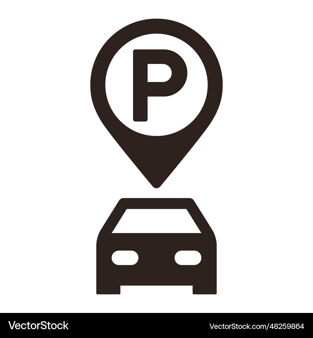 Parking map pin location gps Royalty Free Vector Image