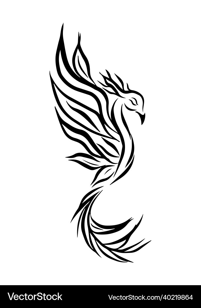 Tribal Phoenix Drawing