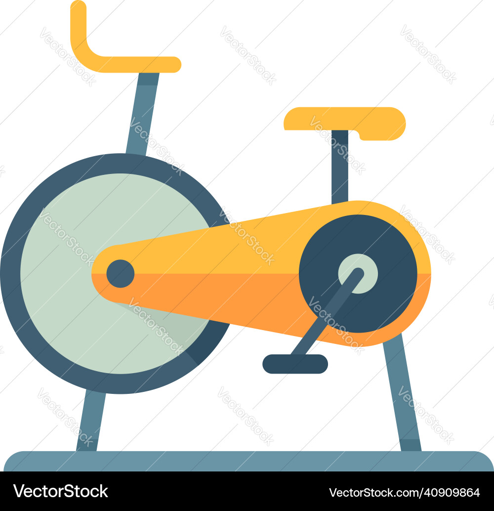 Stationary exercise bike icon flat isolated Vector Image