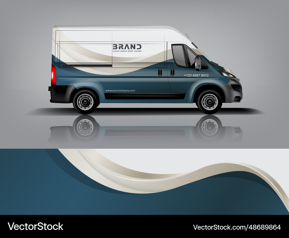 Van wrap design sticker and decal Royalty Free Vector Image