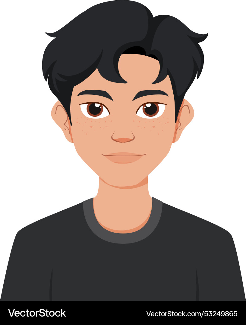 A young man smiling Royalty Free Vector Image - VectorStock