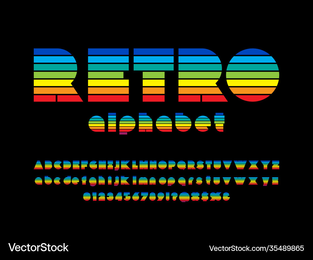 Abstract font Royalty Free Vector Image - VectorStock