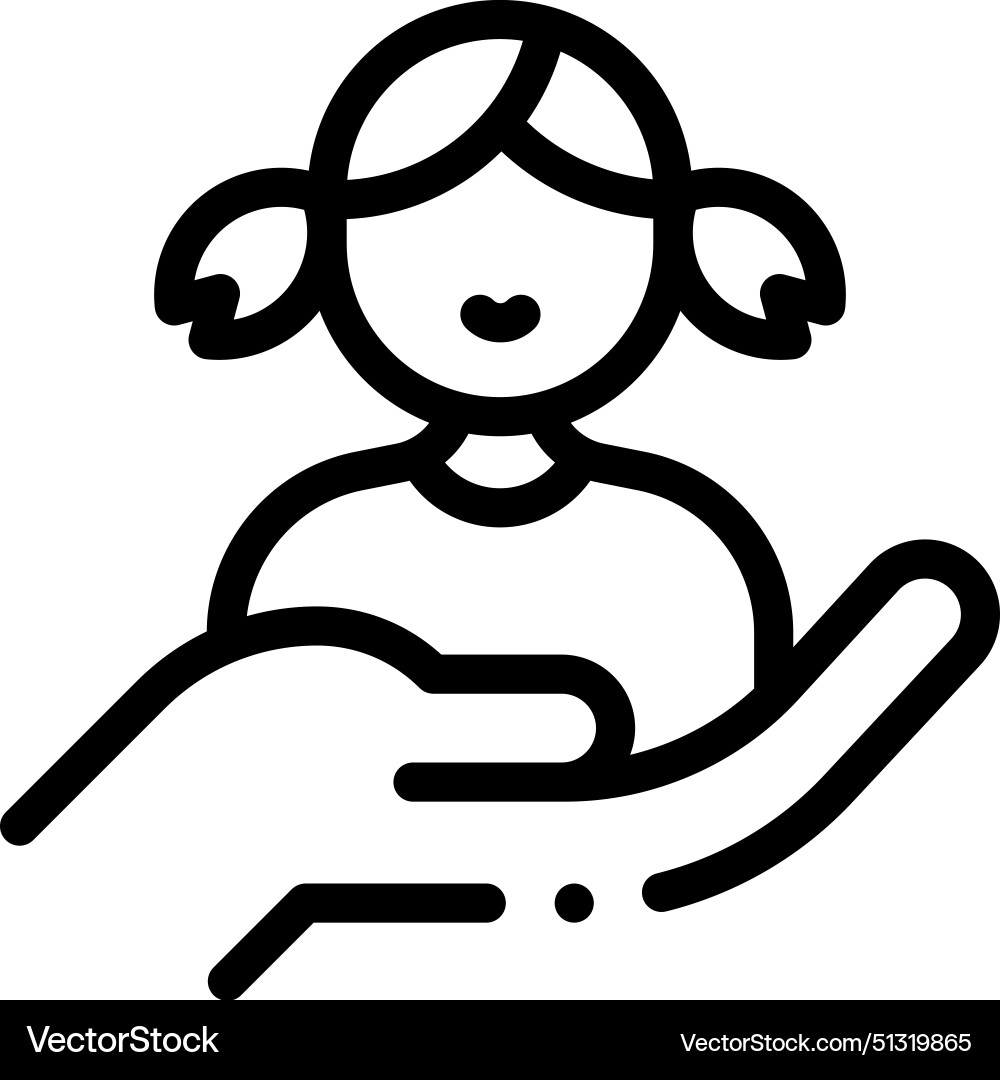 Adoption icon thin linear style design isolated Vector Image