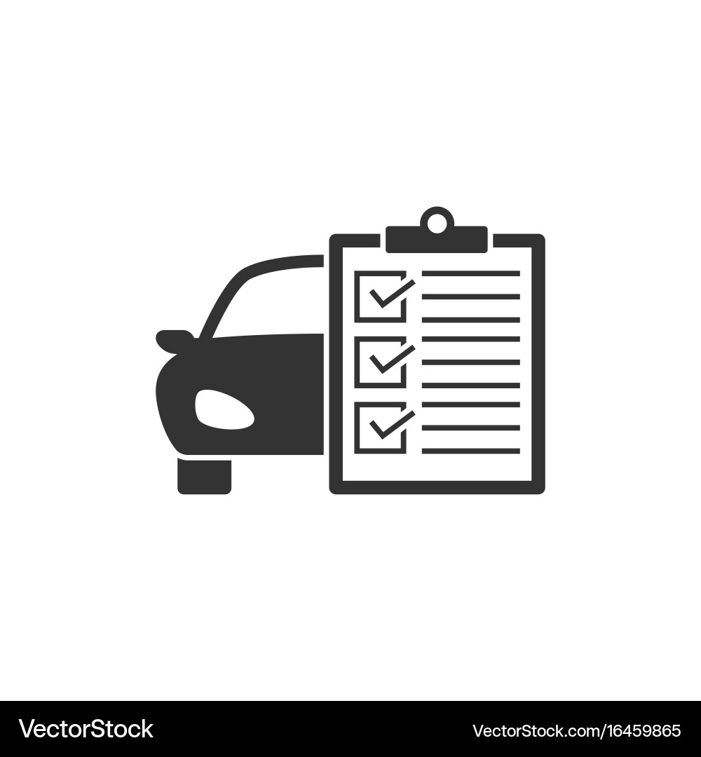 Car service list icon Royalty Free Vector Image