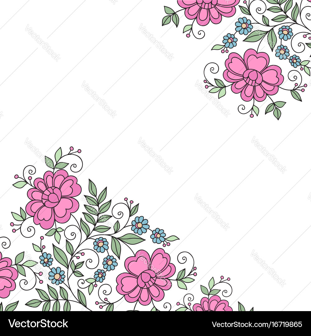 Floral Ornament Frame Royalty Free Vector Image