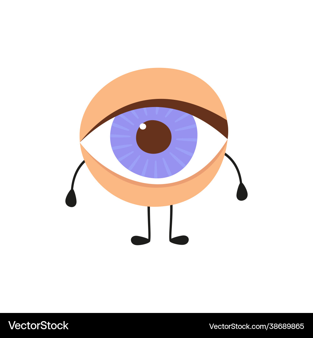 Human eye kawaii character the is like Royalty Free Vector
