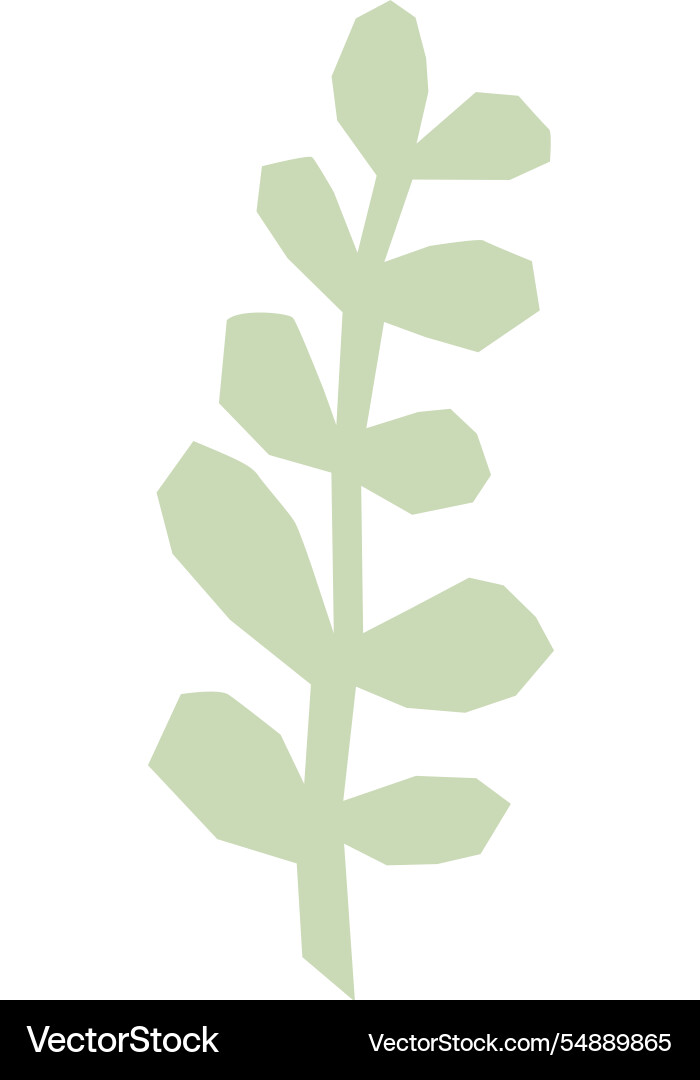 Leaves branch paper cut shape Royalty Free Vector Image