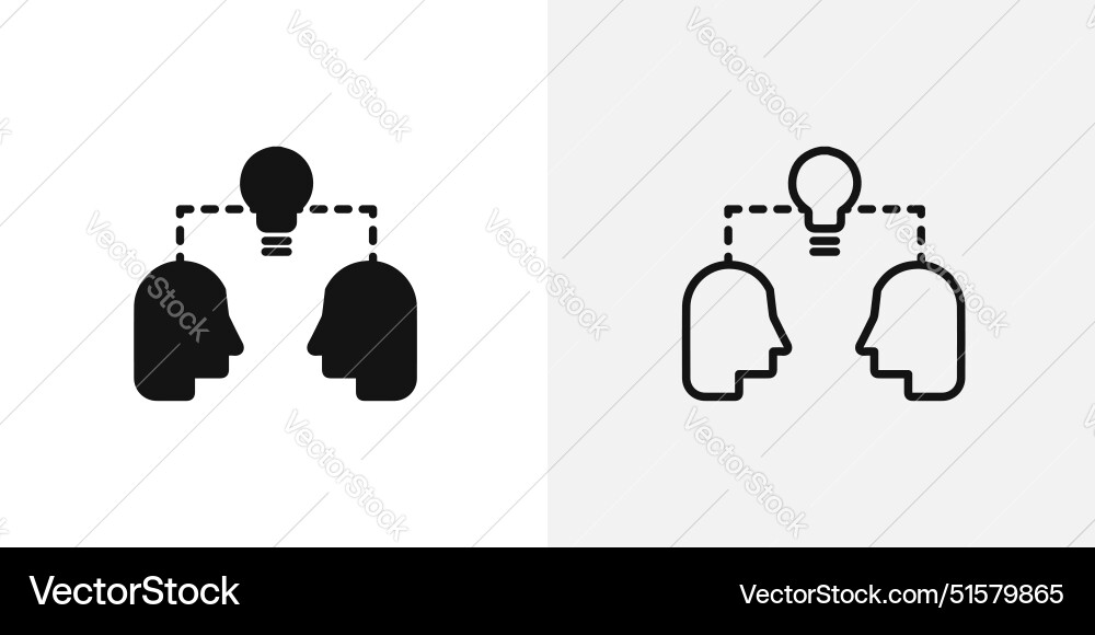 Share thoughts icon set Royalty Free Vector Image