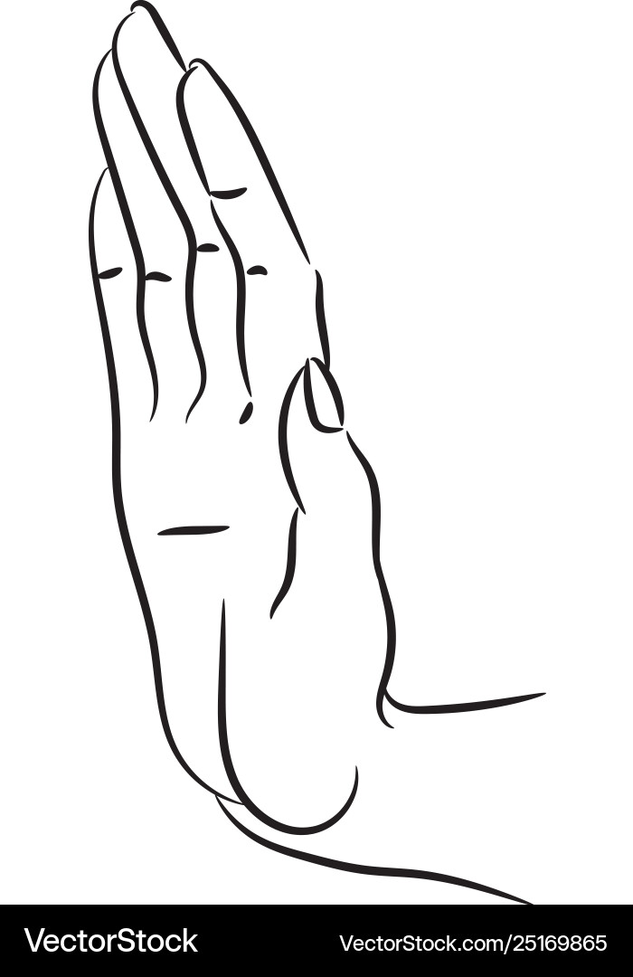 Stoppen Sie das Handzeichen Lizenzfreies Vektorbild