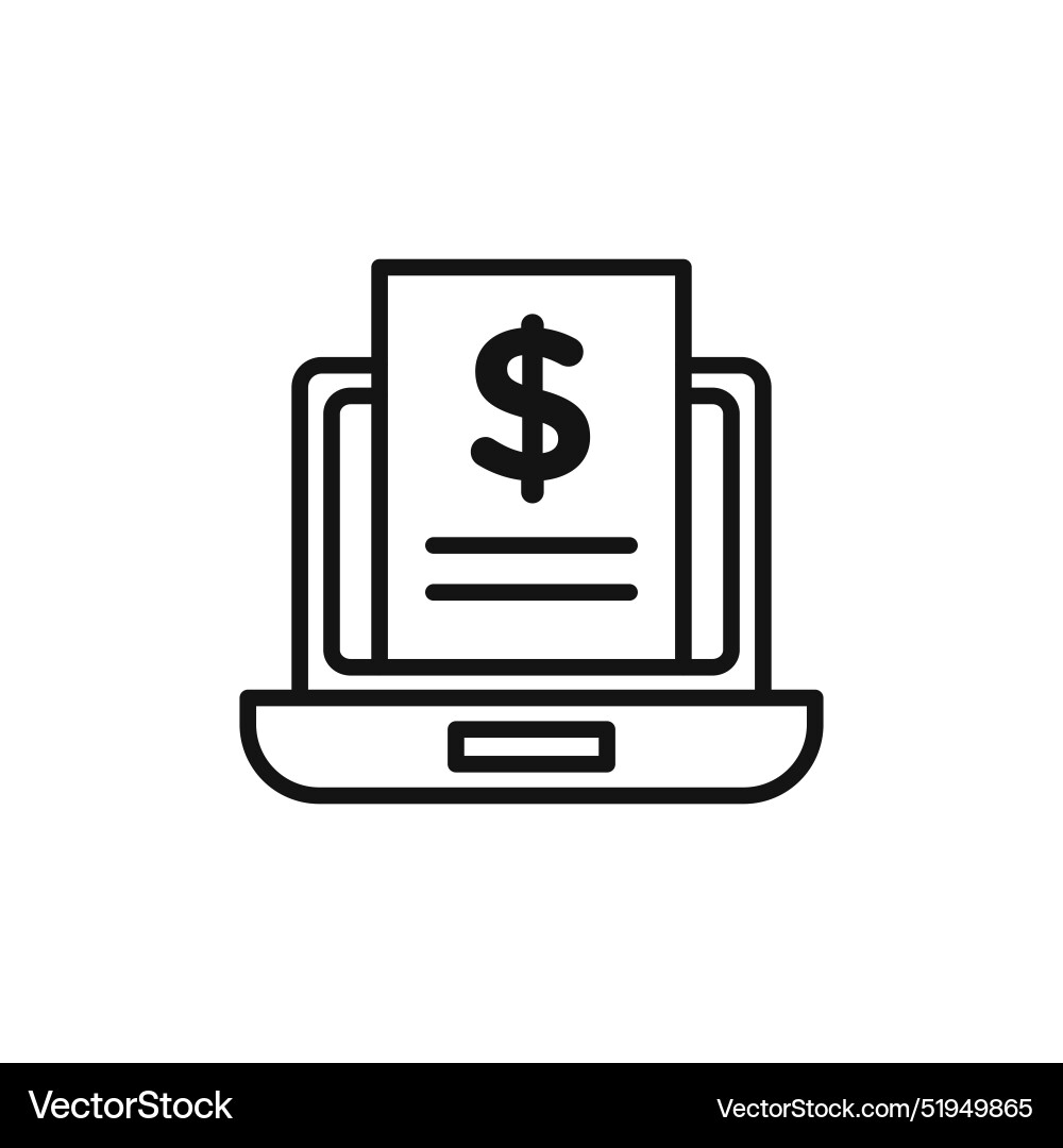 Subscription model logo sign outline Royalty Free Vector