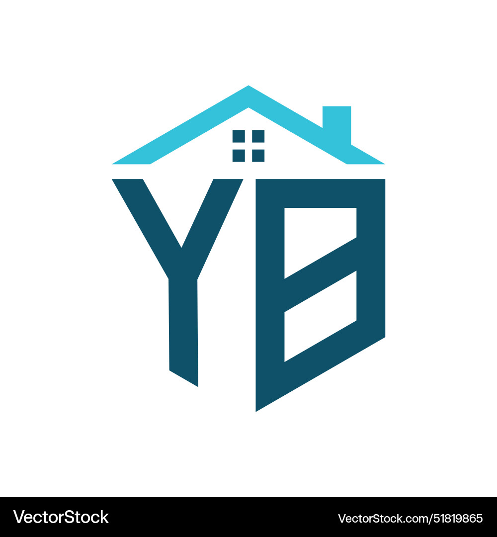 Yb house logo design template letter Royalty Free Vector