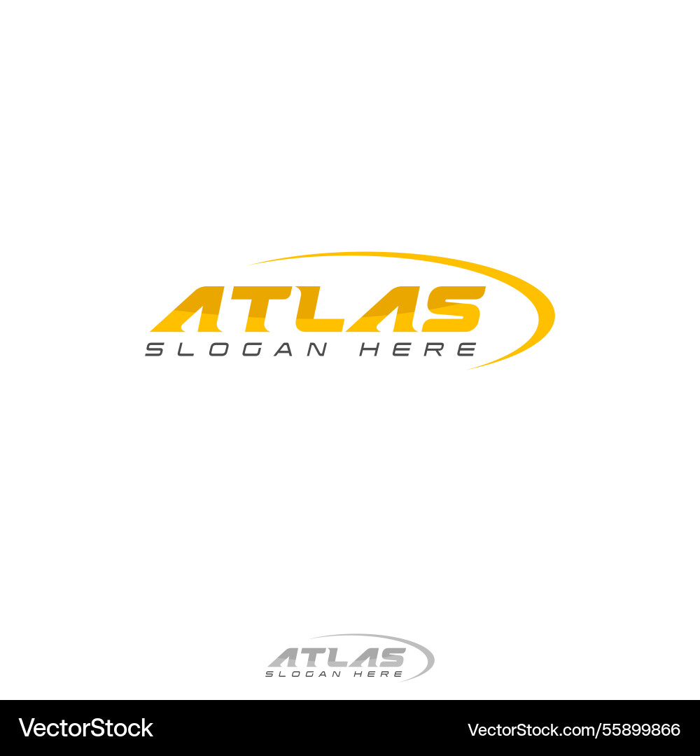 Atlas letter design element minimal logo Vector Image