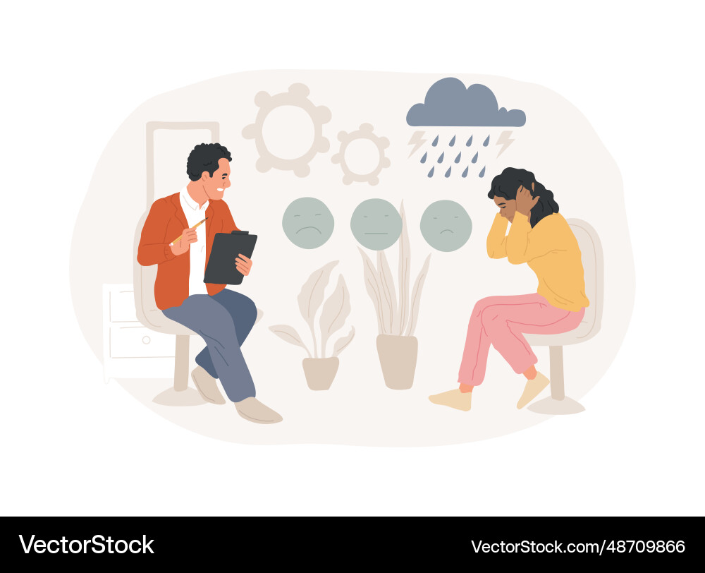 Depression Counseling Session Royalty Free Vector Image