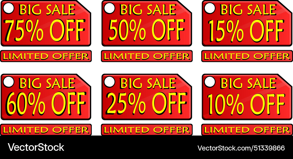 Discount lable Royalty Free Vector Image - VectorStock