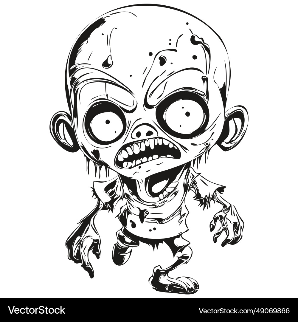 Ghostly undead for halloween image Royalty Free Vector Image
