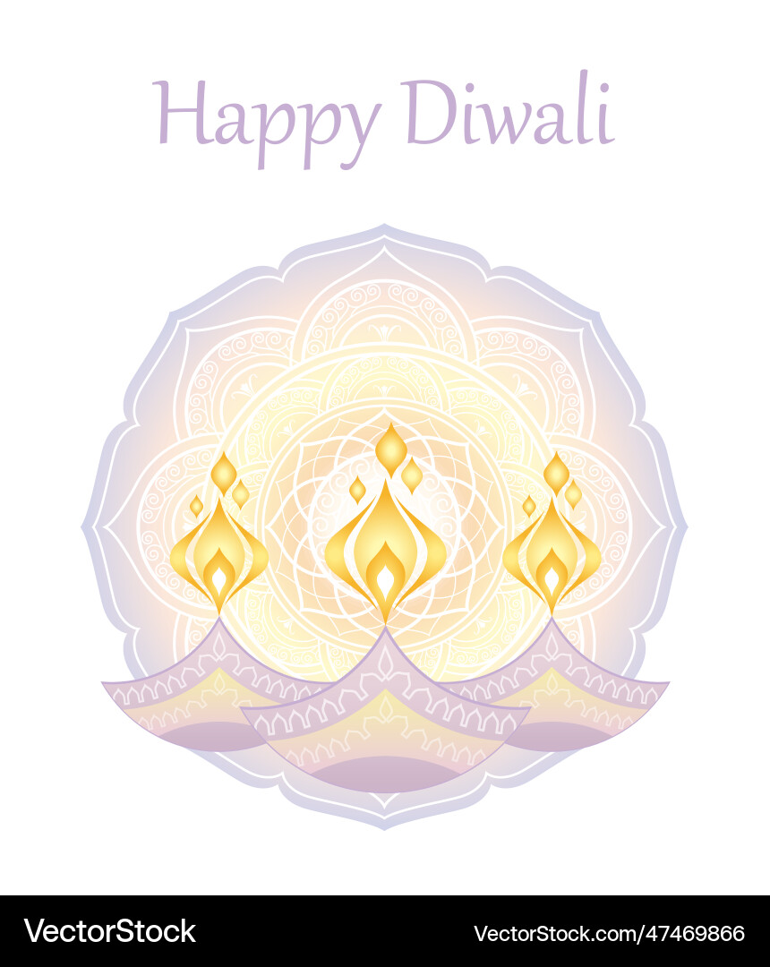 Happy diwali symbol Royalty Free Vector Image - VectorStock