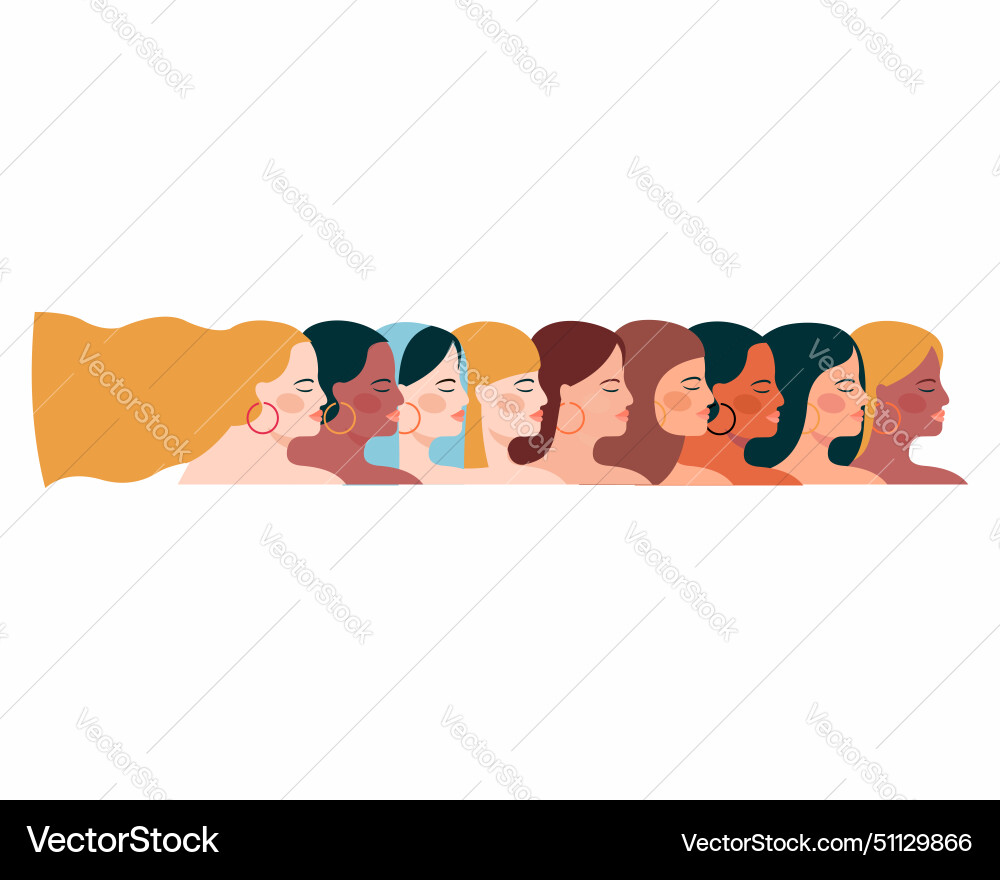 Strong and brave women support each other Vector Image