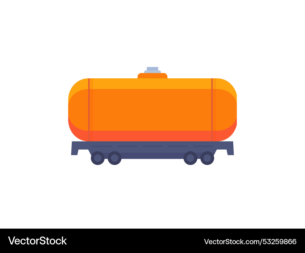 Tank wagon icon on white train tanker flat Vector Image
