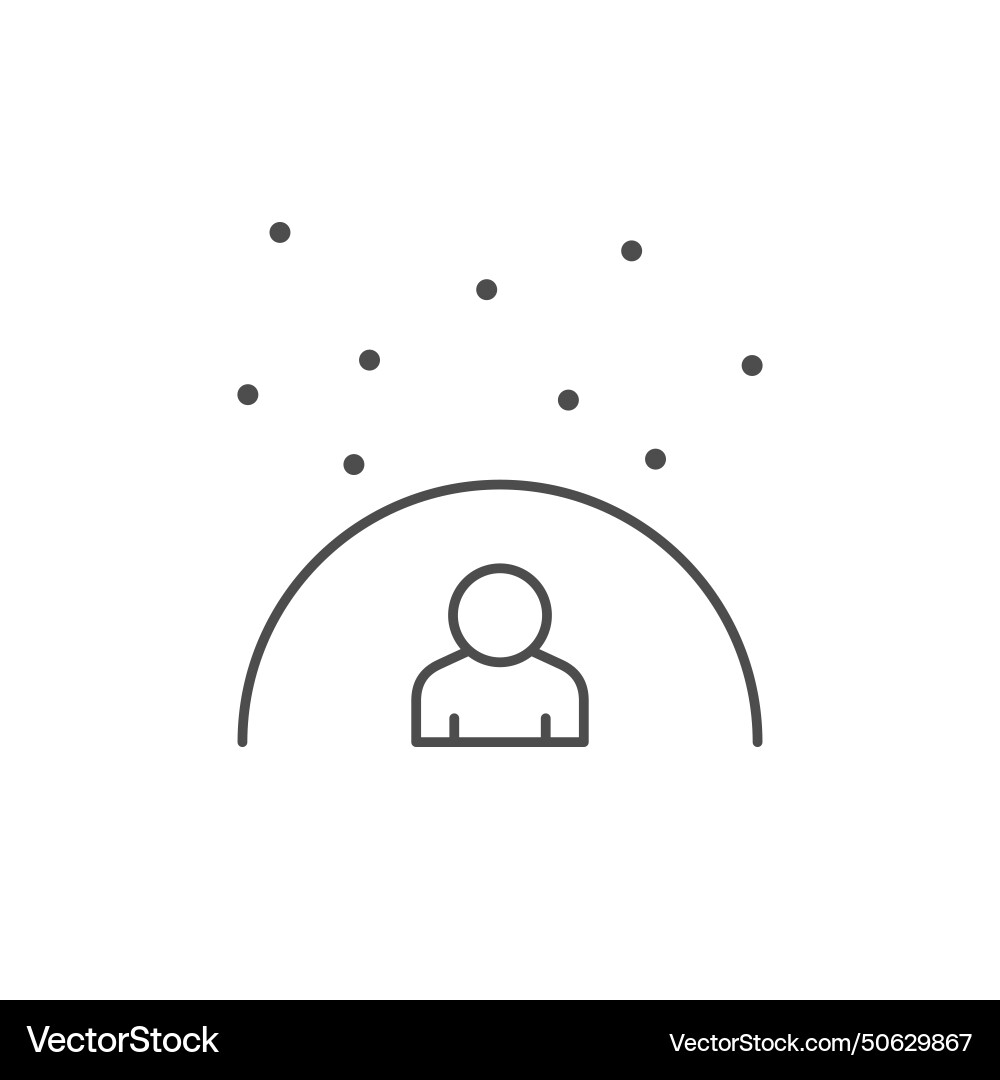 Comfort area line outline icon Royalty Free Vector Image