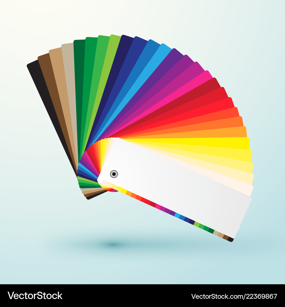 Developed color swatches palette with bright Vector Image