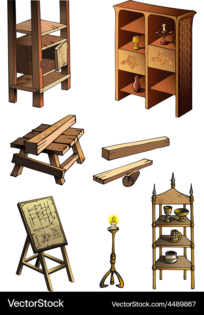 Evolution of furniture Royalty Free Vector Image