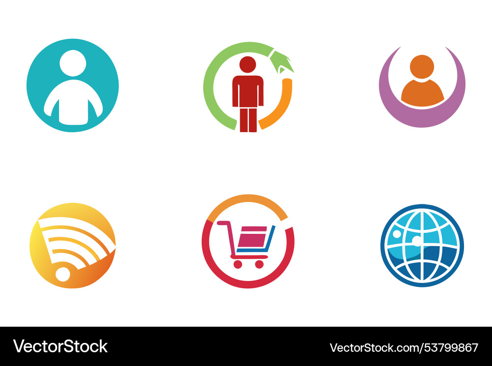 Inclusive education logos set Royalty Free Vector Image
