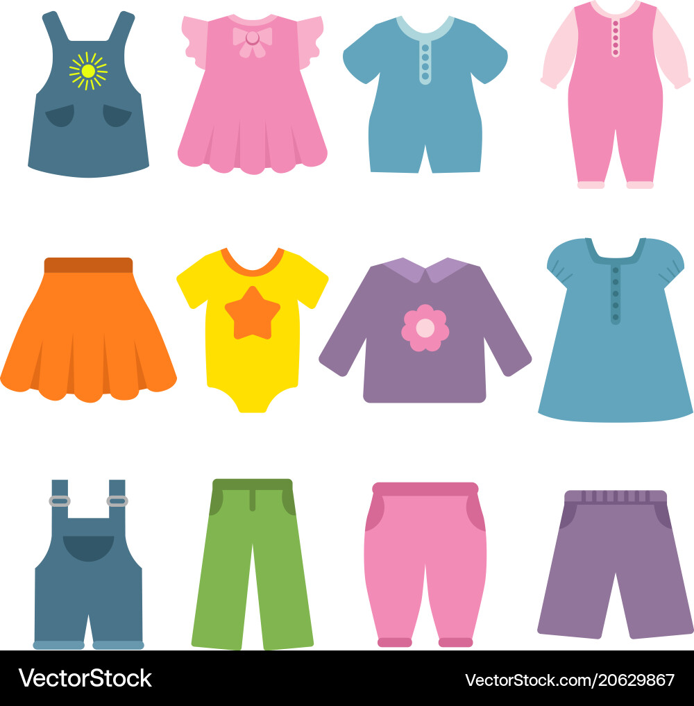 Pants dresses and other different clothes Vector Image