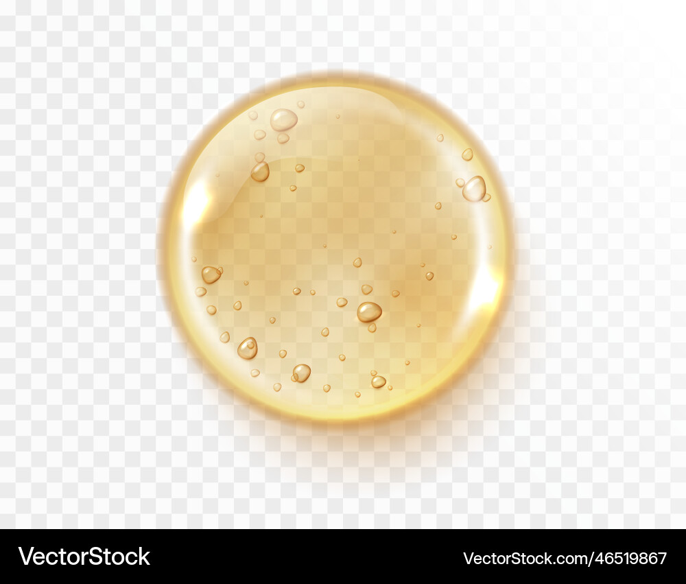 Serum gel texture isolated on transparent Vector Image