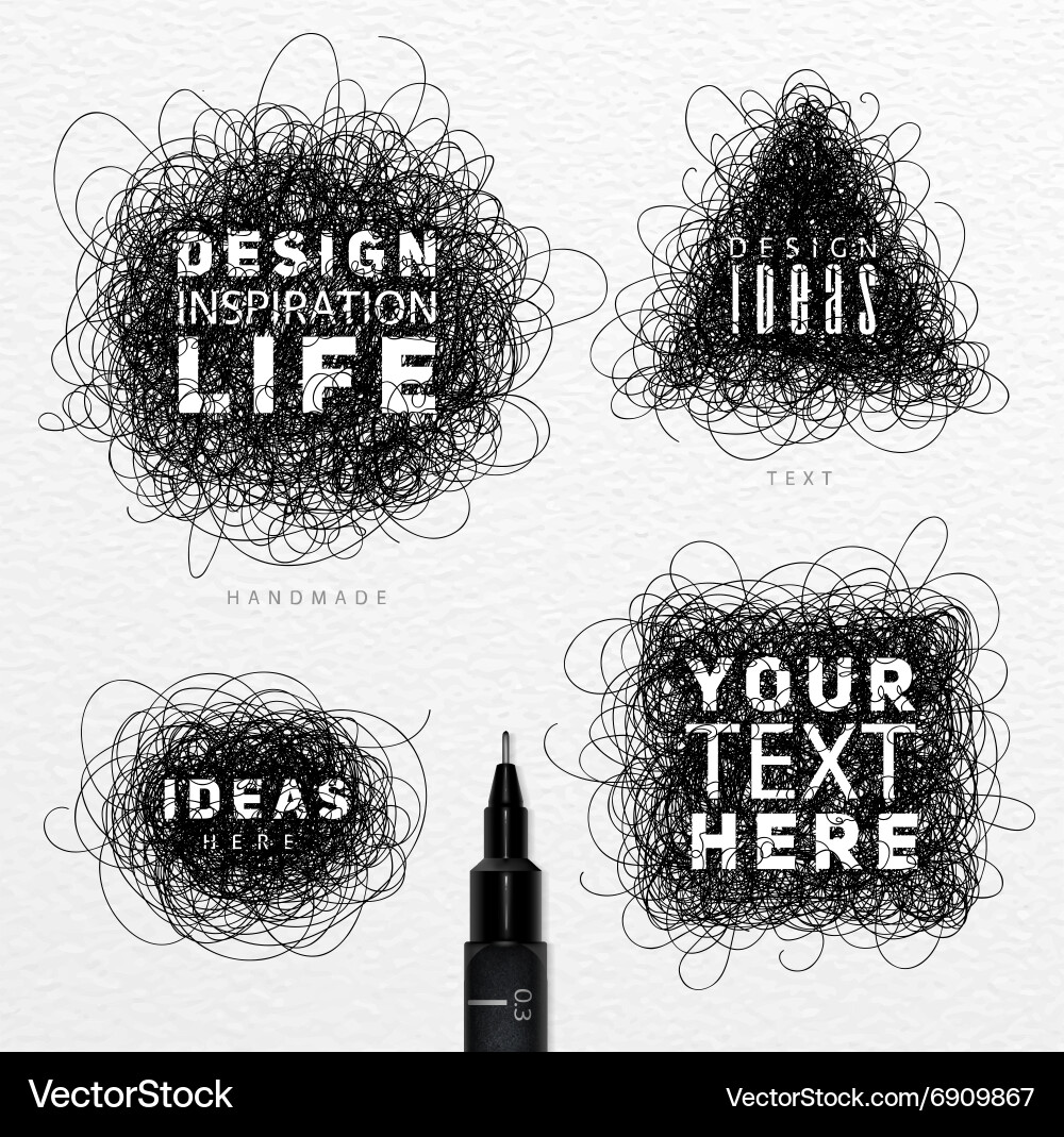 Tangled line black Royalty Free Vector Image - VectorStock