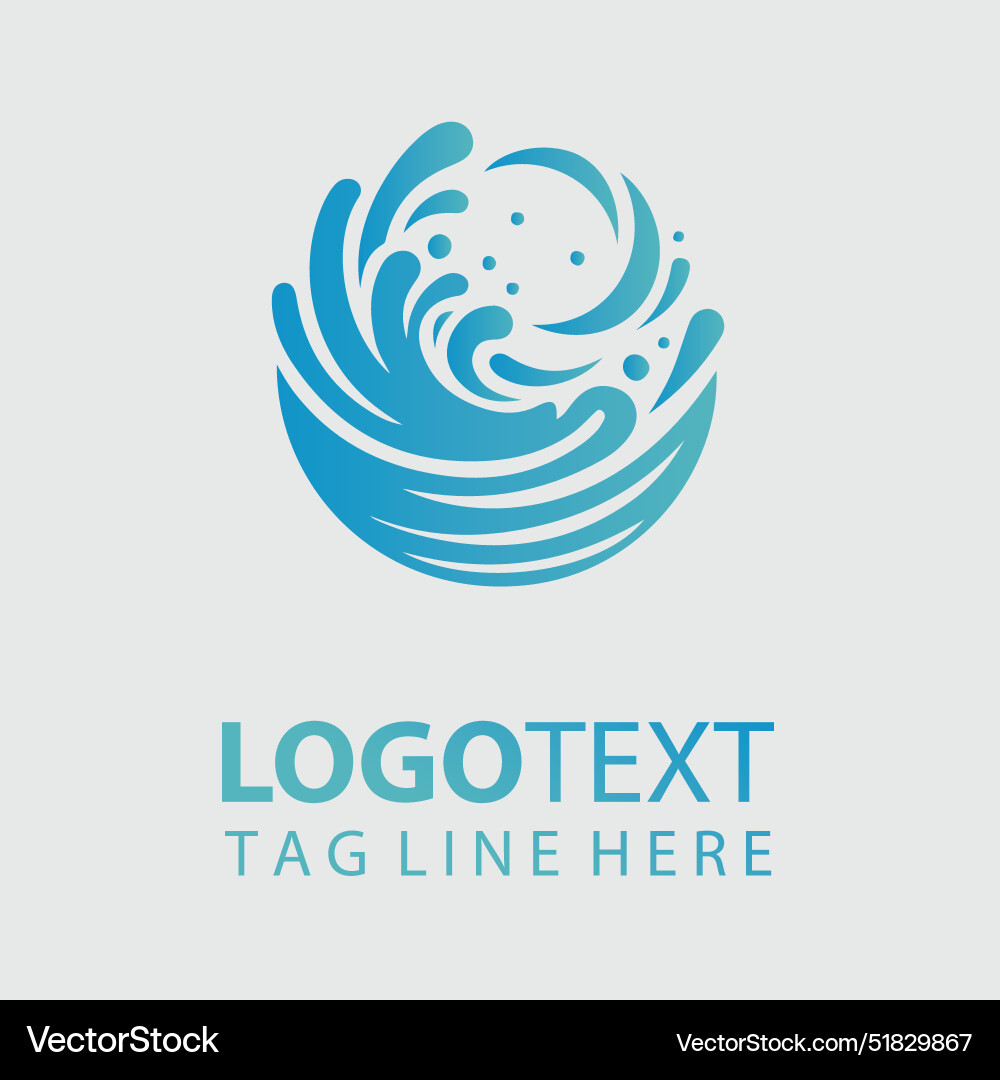 Water splash logo Royalty Free Vector Image - VectorStock