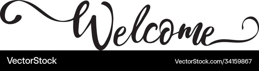 Welcome sign Royalty Free Vector Image - VectorStock