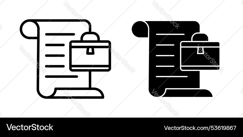 Work history icon set employment resume Royalty Free Vector