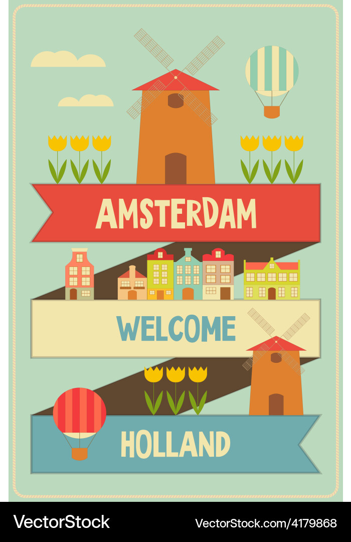 Amsterdam Royalty Free Vector Image - VectorStock