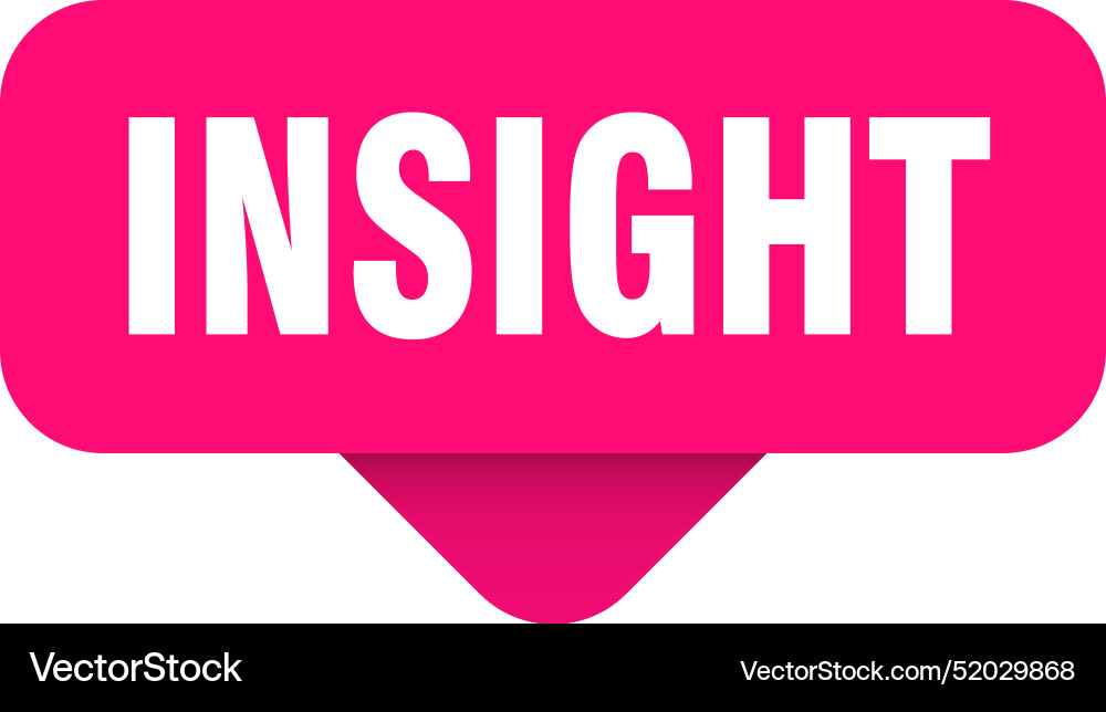 Insight sticker sign on transparent Royalty Free Vector