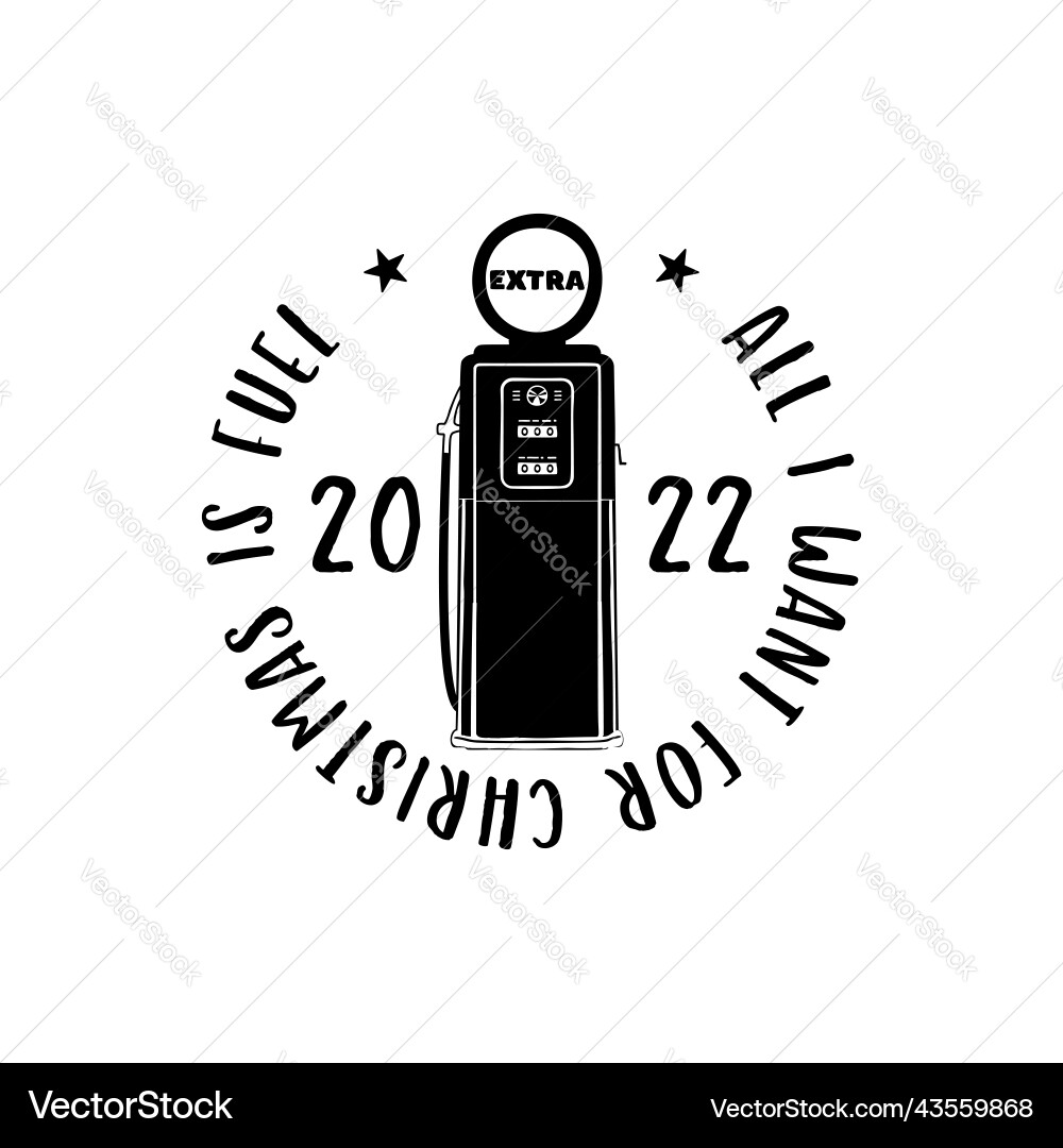 Logo with fuel station image and thematic Vector Image